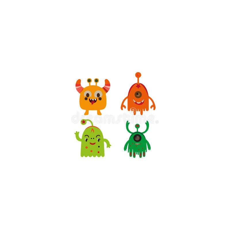 Kids Monstar Logo Icn Vector . Stock Vector - Illustration of text ...