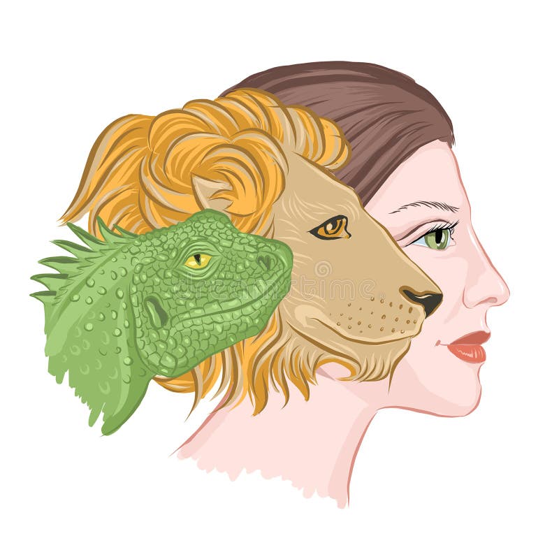 A Visual Illustration of MacLean S Triune Brain Theory. a Drawing ...