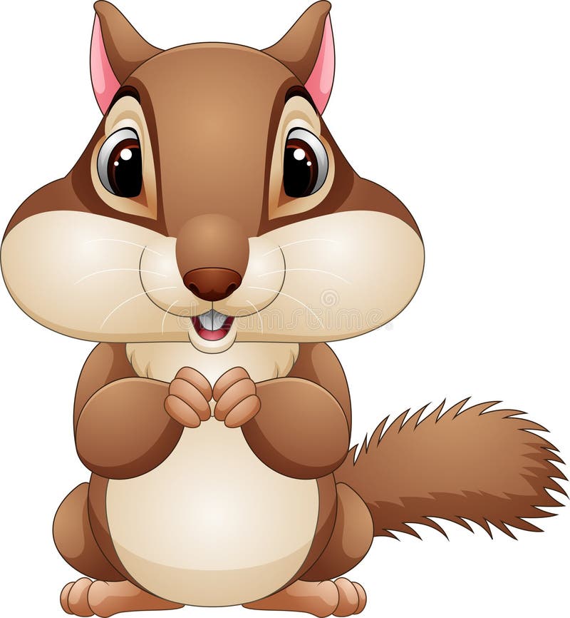 Illustration of Cartoon Funny Chipmunk Stock Vector - Illustration of ...