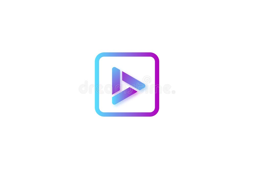 Modern Gradient Play Button Logo for Digital Media & Streaming Services ...