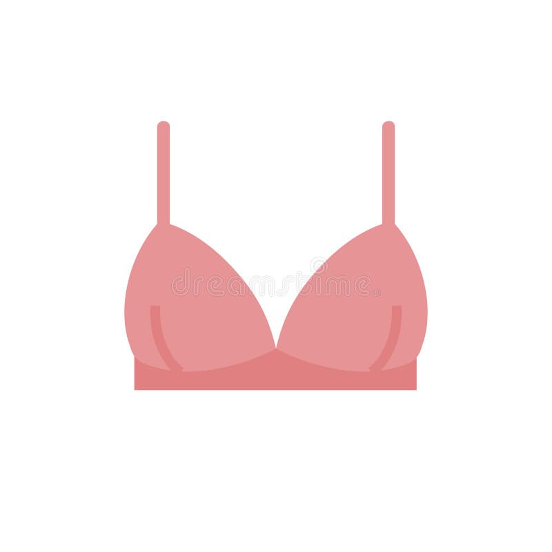 Minimalist Pink Bra Icon. Simple Lingerie Illustration, Feminine ...