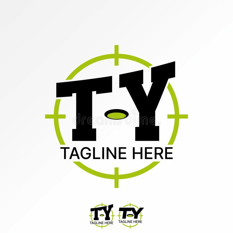 Initial TY Font Golf Hole Target Point Sport To Monogram Typography ...