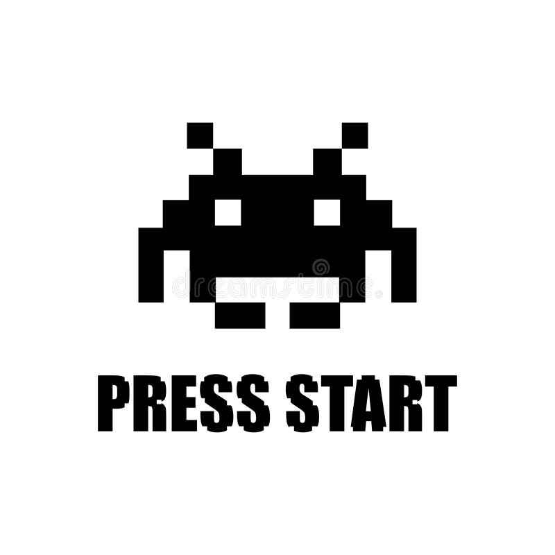 Funny Pixel Monsters. Vintage Pixel Art. Retro Cartoon. One Monster ...