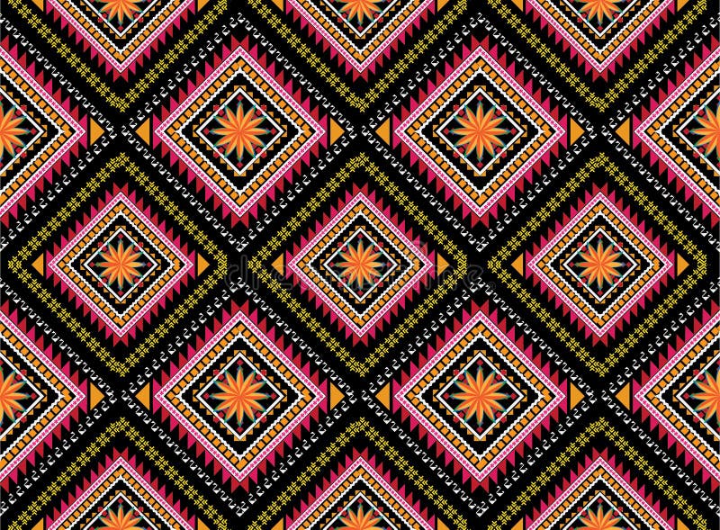 Tribal Aztec Print Template for Fabric and Paper. Seamless Pattern in ...