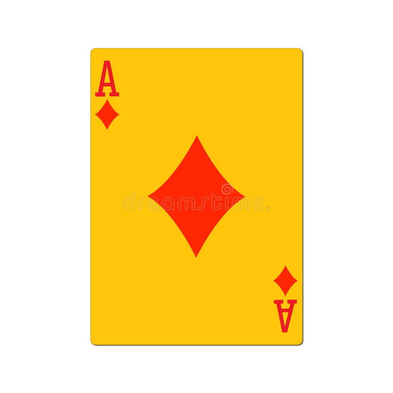 Playing Cards Suits Red Diamonds with Yellow Card Stock Illustration ...