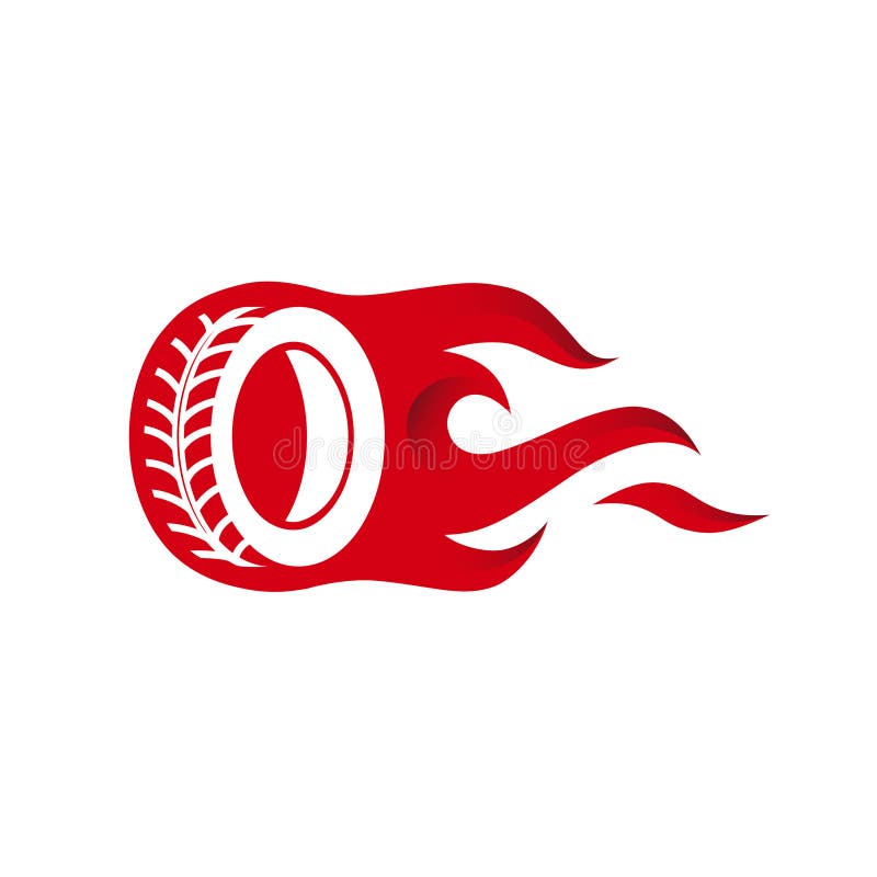 Fire Wheel Logo Design. Fast Speed with a Firing Tire Icon Stock Vector ...