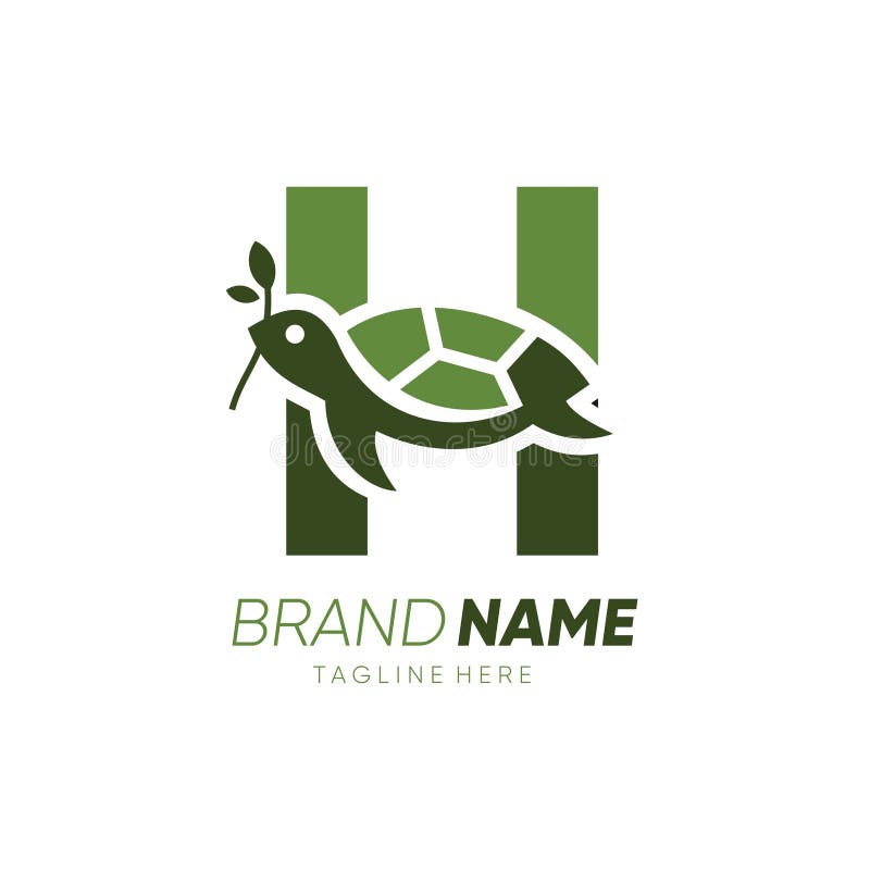 Letter H Turtle Logo Design Vector Icon Graphic Emblem Symbol Image ...