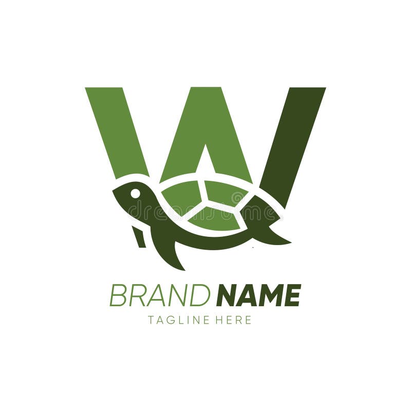 Letter W Turtle Logo Design Vector Icon Graphic Emblem Symbol Image ...