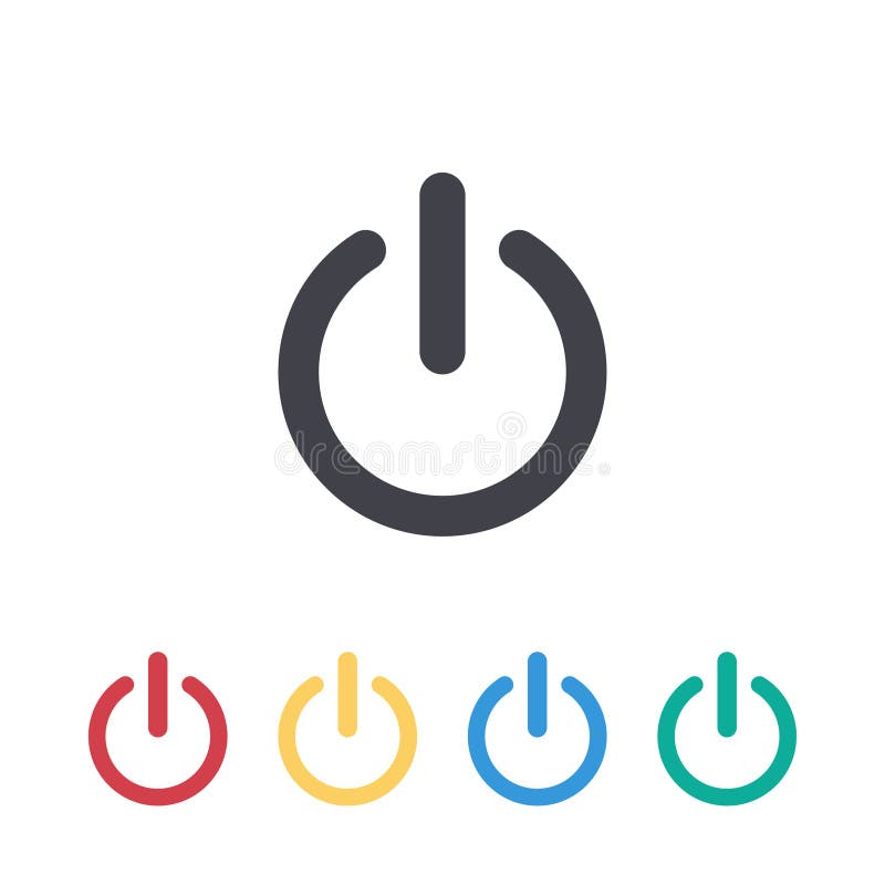 On and Off Switch Icon. Start Button Vector Icon Stock Illustration ...