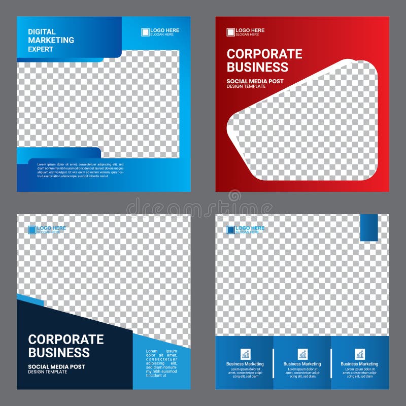 Social Media Marketing Graphics Template Collections Stock Photo ...