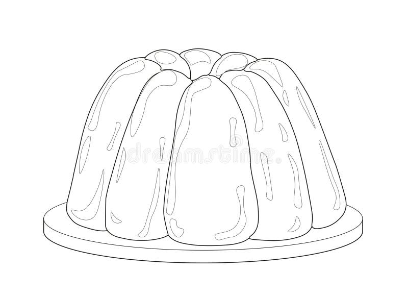 Jelly Line Drawing Vector Illustration Stock Vector - Illustration of ...