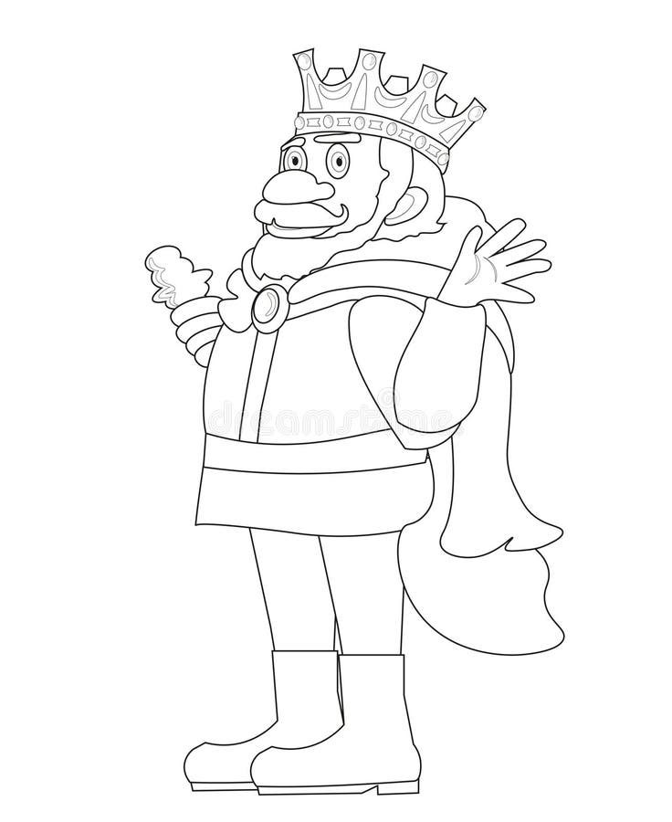 King Line Drawing Vector Illustration Stock Vector - Illustration of ...