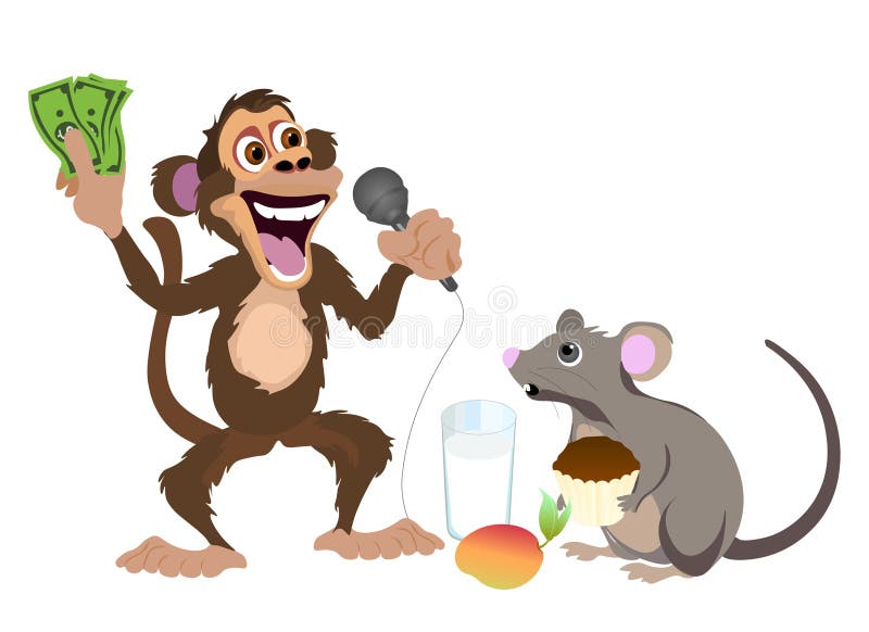 M is for Monkey Mouse Vector Illustration Clipart Stock Illustration ...