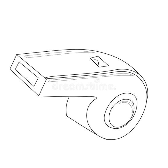 Whistle Sketch Outline Vector Illustration Stock Illustration ...