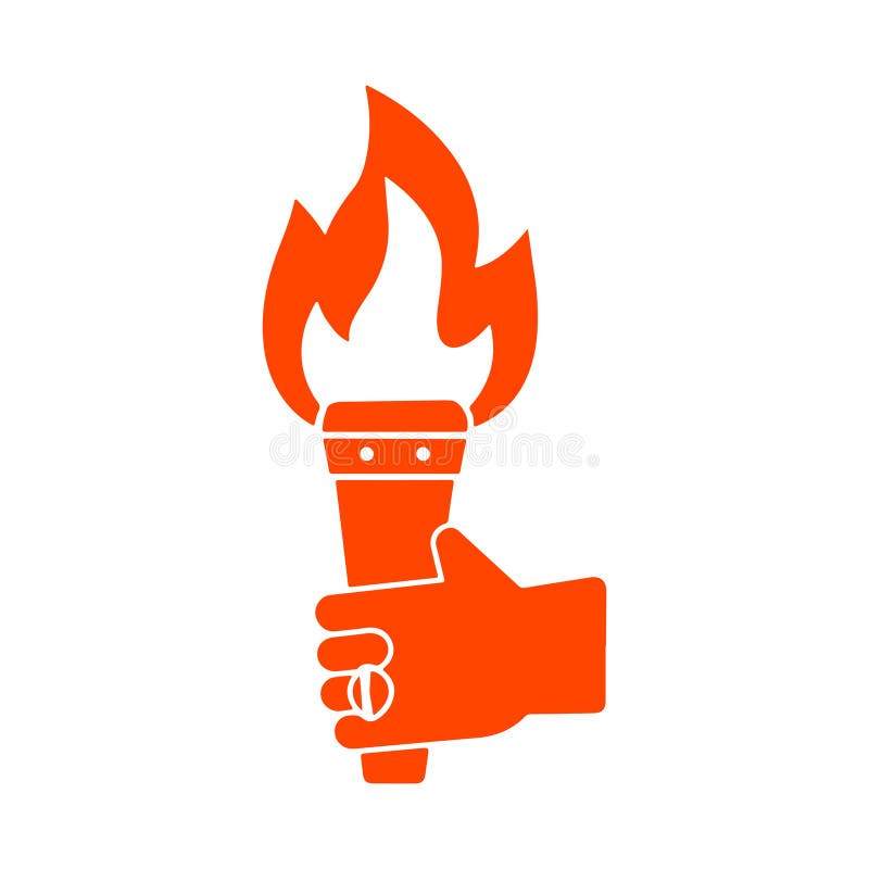 Torch Lantern Silhouette Vector Design Stock Vector - Illustration of ...