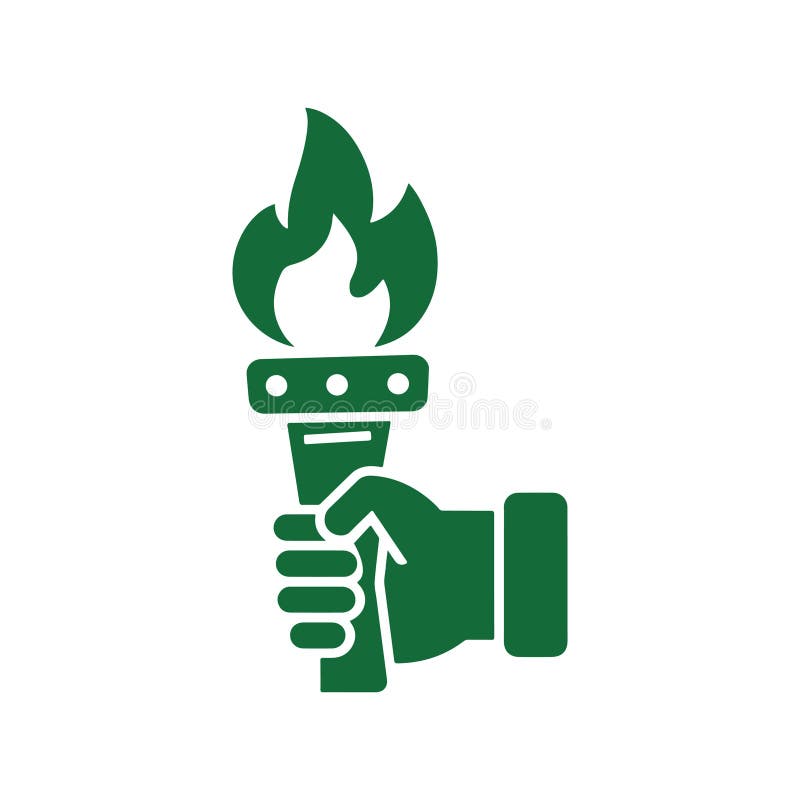 Minimalist Torch Silhouette Vector Graphic Stock Vector - Illustration ...