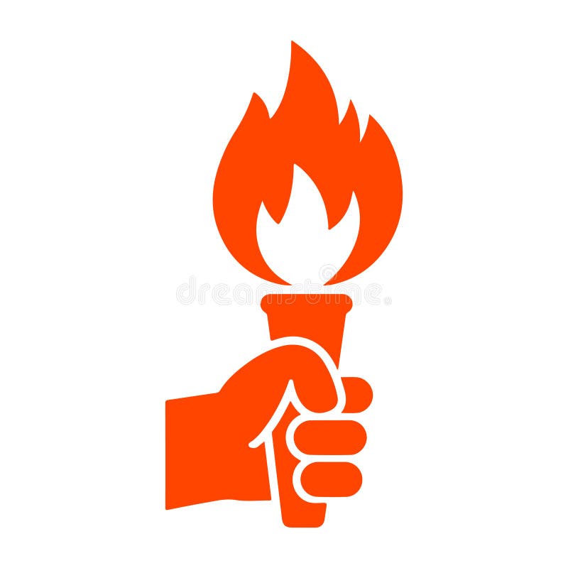 Black and White Torch Silhouette Vector Stock Vector - Illustration of ...