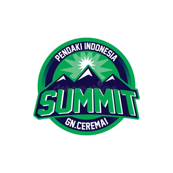 Pendaki Indonesia Summit Badge - Mount Ciremai Stock Vector ...