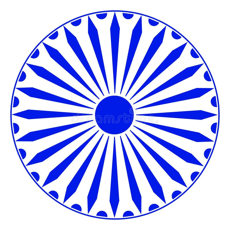 Ashok Chakra Symbol of Indian National Flag. Stock Illustration ...