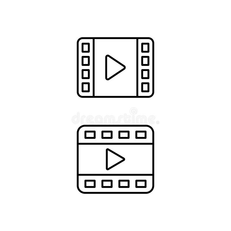 Video Icon Vector Design. Film Movie Icon Set. Video Playback Film Icon ...
