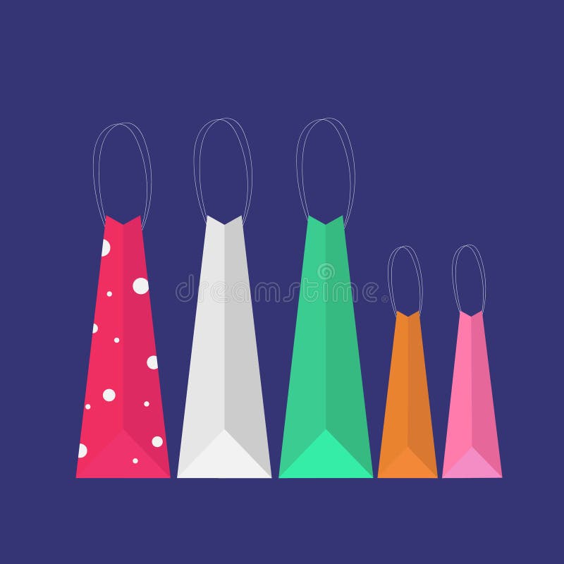 Multi-colored Beautiful Packages on a Blue Background. Stock ...