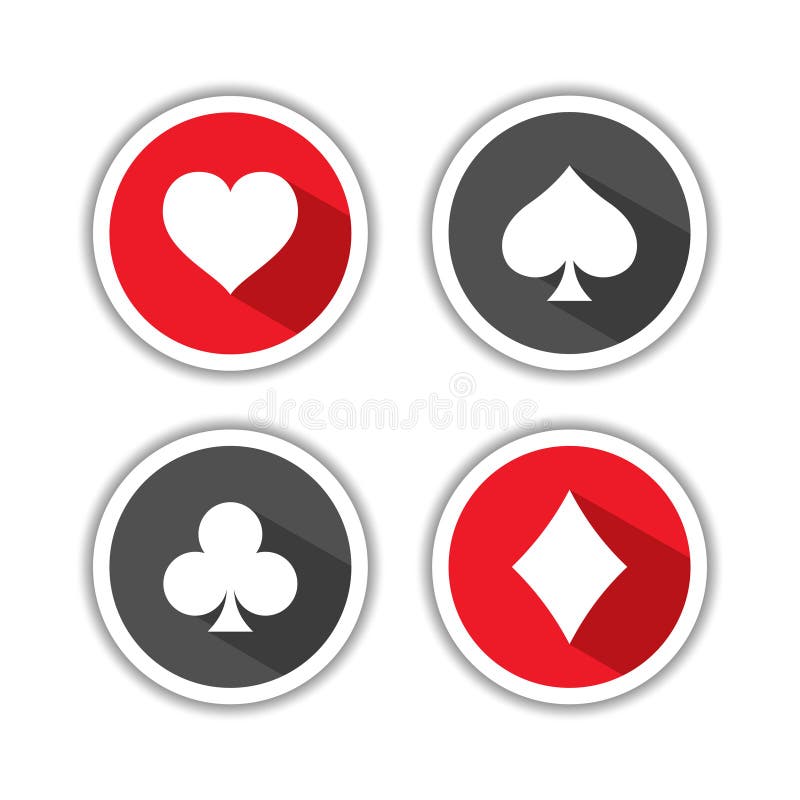 Playing Cards Vector Icon. Suit Deck Sign on a White Background Stock ...