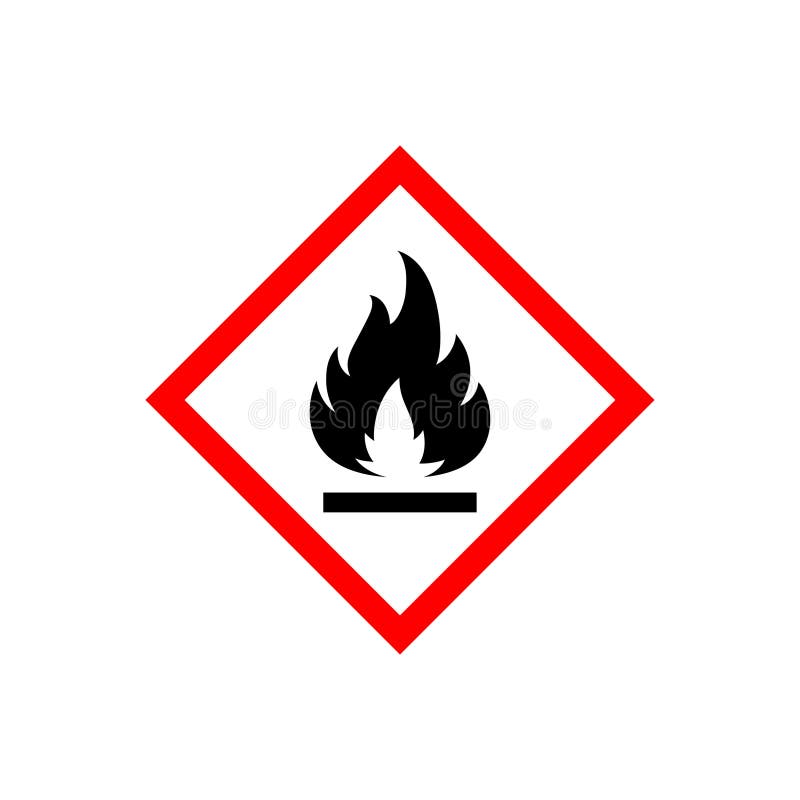 GHS Hazard Pictogram. Flammable, Hazard Warning Sign Stock Vector ...