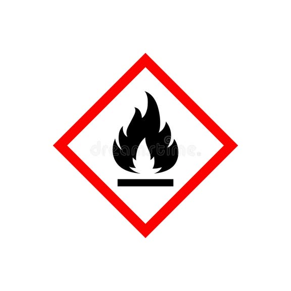 GHS Hazard Pictogram. Flammable, Hazard Warning Sign Stock Vector ...