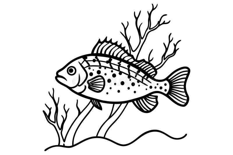 Crappie a Favorite among Anglers for Its Delicate Taste Stock Vector ...