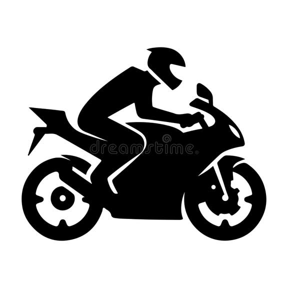 A Modern Stylized Motorcycle Rider Icon Embrace the Thrill of the Ride ...