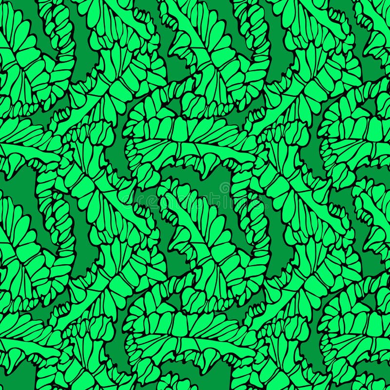 Bright Green Pattern, Nature on Seamless. Stock Vector - Illustration ...