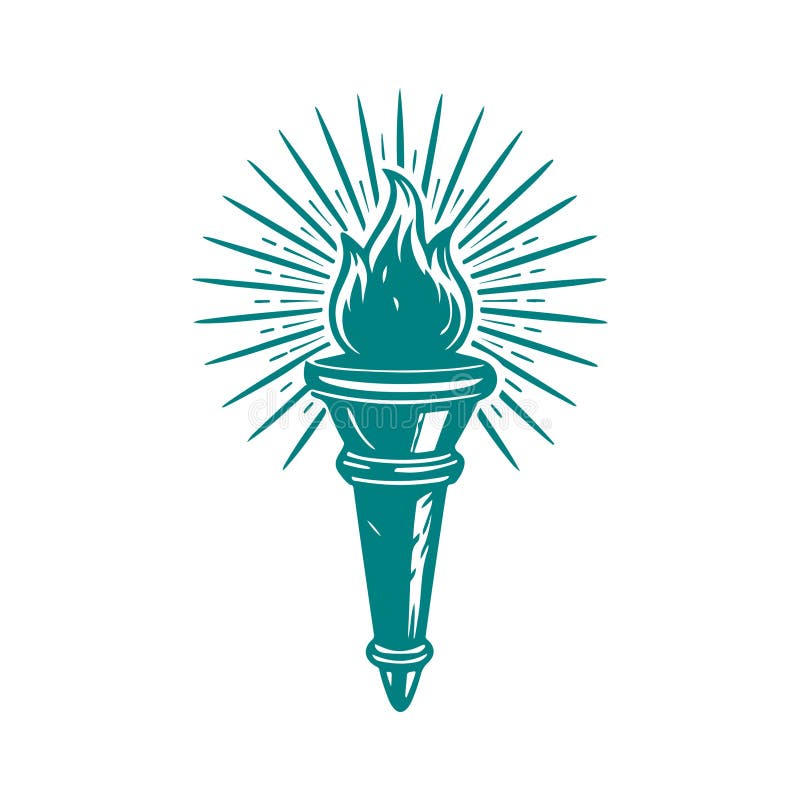 Torchlight Symbol Vector Silhouette Art Stock Vector - Illustration of ...