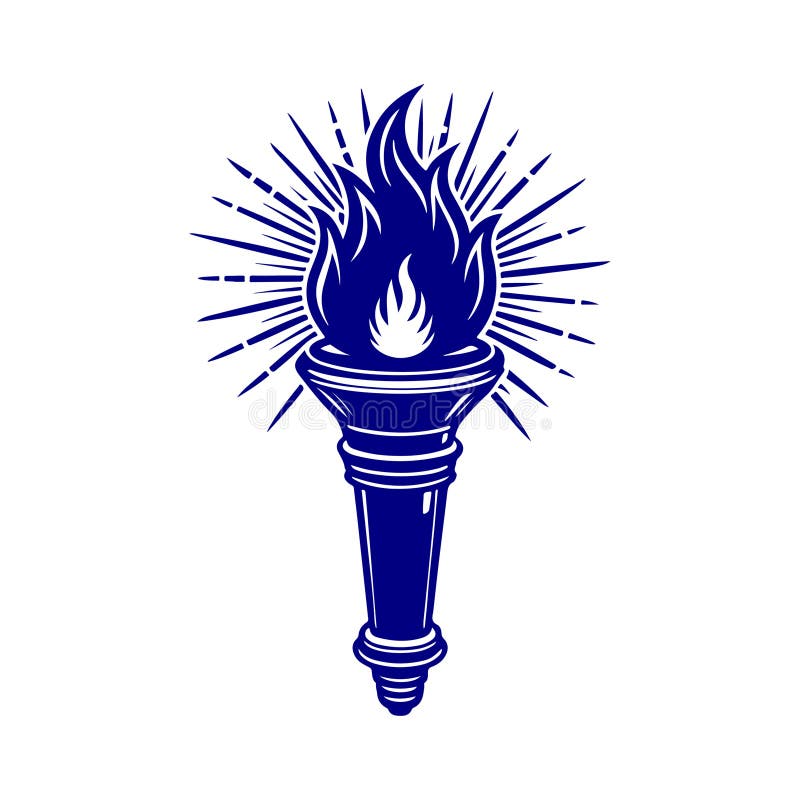 Fire Torch Silhouette Vector Graphic Stock Vector - Illustration of ...