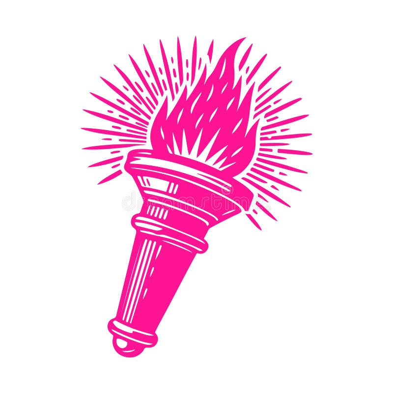 Handheld Torch Light Vector Illustration Stock Vector - Illustration of ...