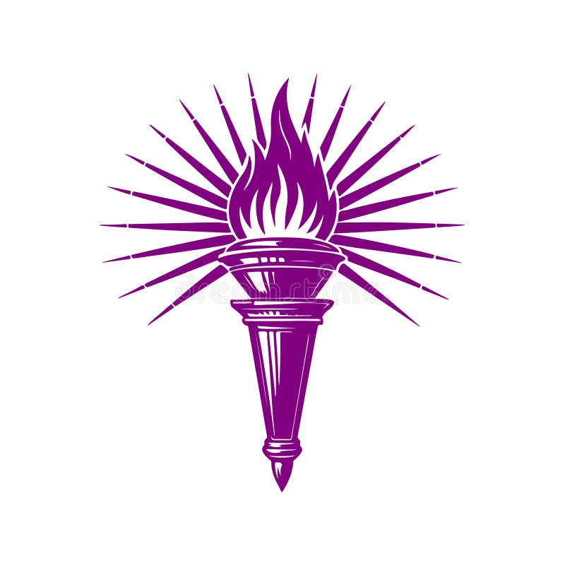Torch Silhouette Vector Art Design Stock Vector - Illustration of ...
