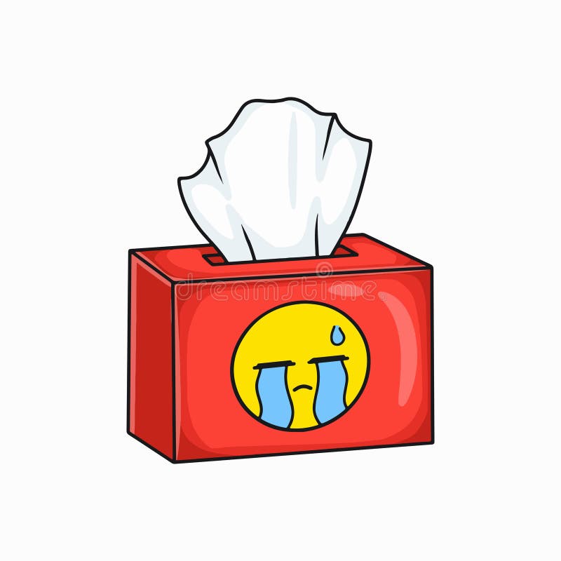 Illustration of a Red Box with Toilet Paper and a Napkin Stock Vector ...