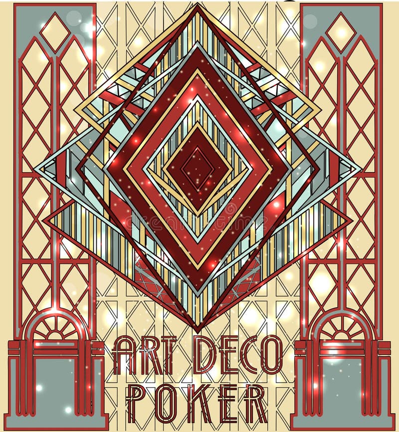 Diamond Ace Poker Playing Card Art Deco, Vector Stock Vector ...