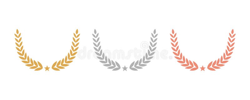 Laurel Wreath of Victory Icon, Leaf Award for Winner Glyph Pictogram ...