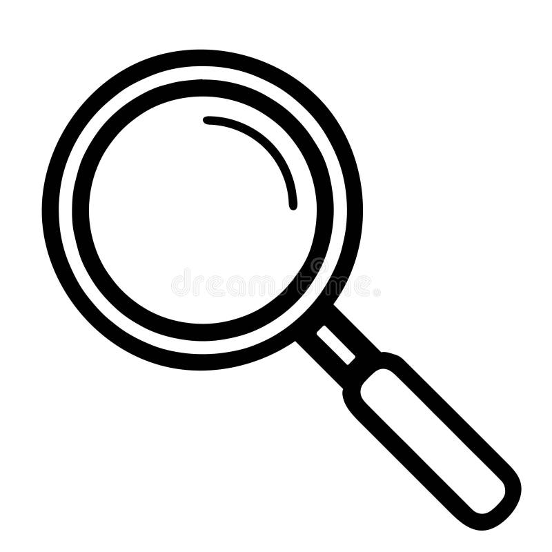 The Simple Magnifying Glass Icon Stock Illustration - Illustration of ...