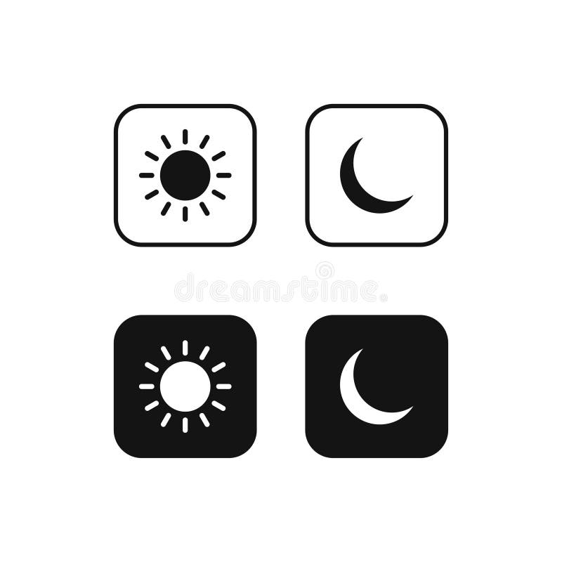 Day Night Switch Icon. Light and Dark Icon. Sun and Moon Icon Stock ...