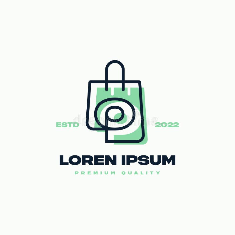 Alphabet O Shop Logo stock illustration. Illustration of design - 364570561