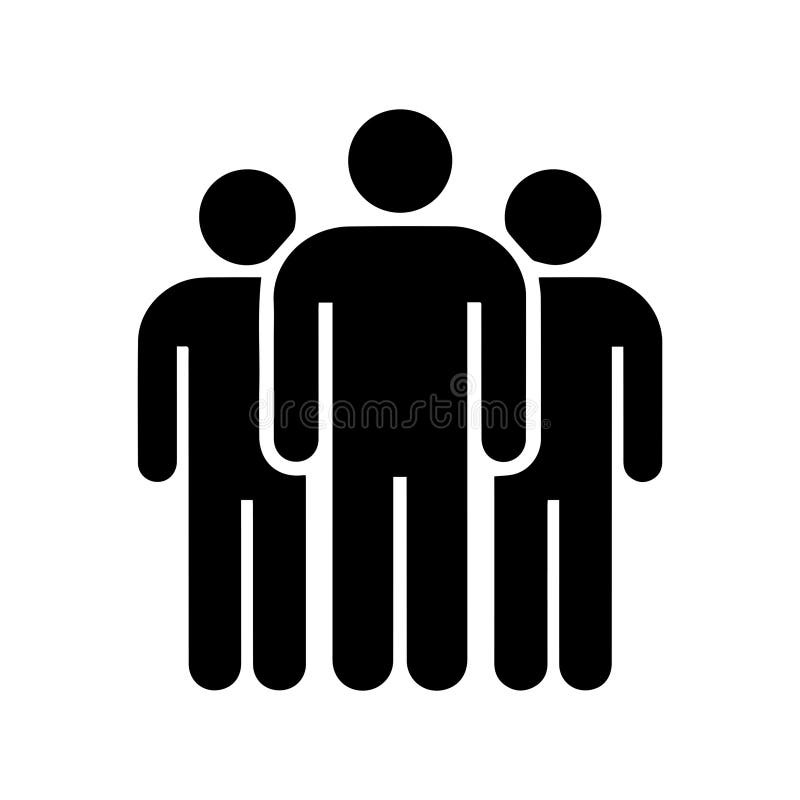 People Icon Vector Group of People in Flat Color Glyph Pictogram ...
