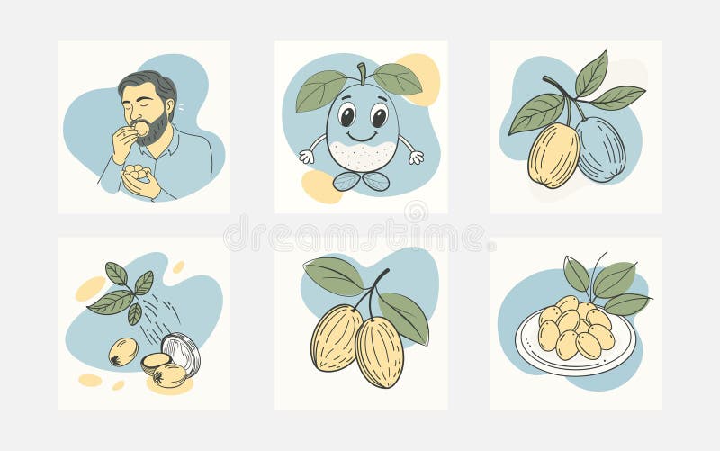 Vibrant Jujube Color Blob Collection for Creative Designs Stock Vector ...