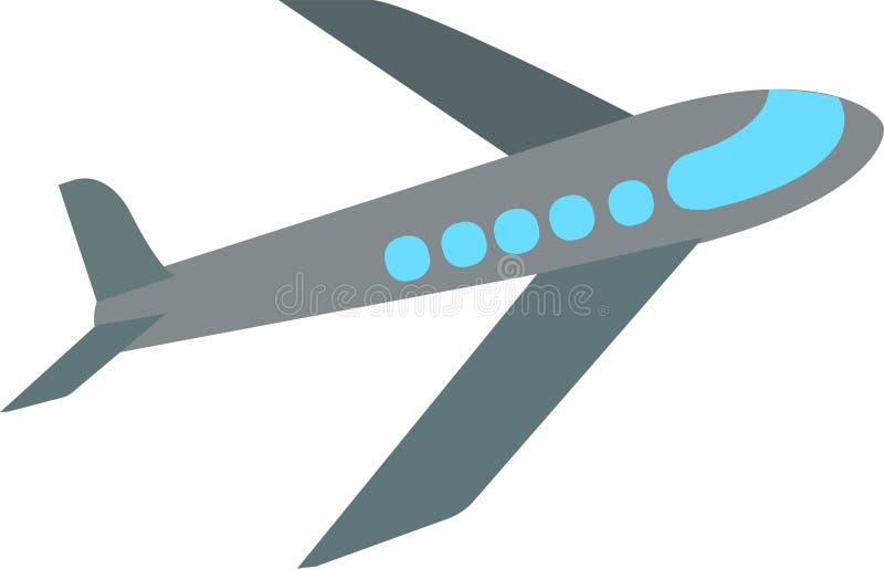 Stylized Abstract Airplane in Simple Cartoon Style Stock Vector ...