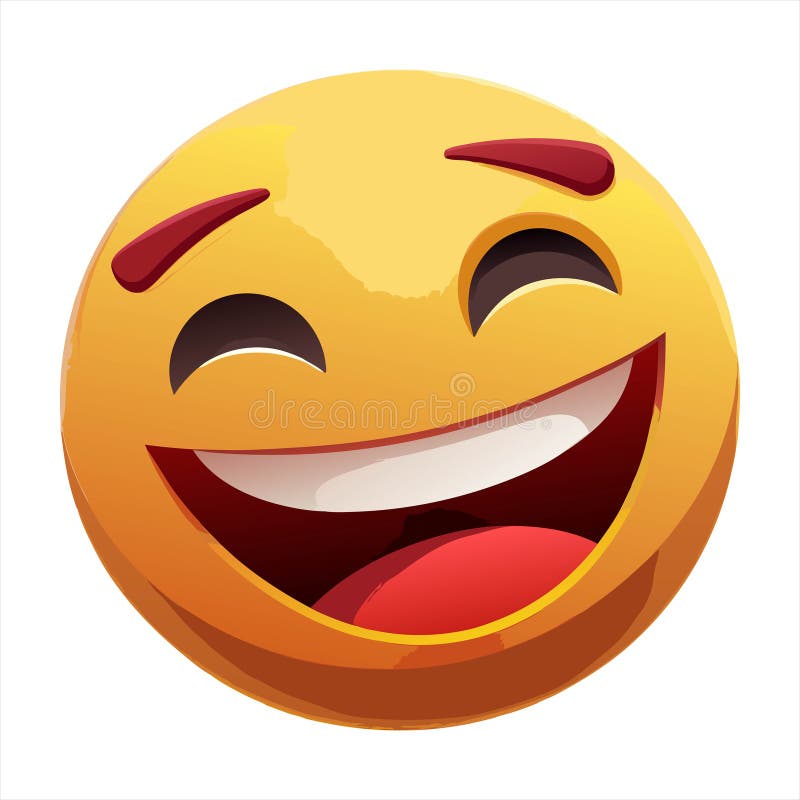 3D-rendered Glossy Smiling Emoji. Reflective Happy Face Emoji ...