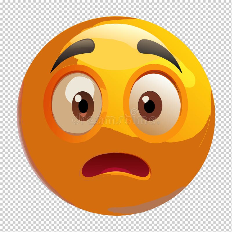Confused Emoji with Glossy Yellow Face. Realistic Confused Emoji with ...