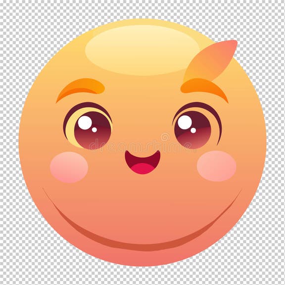 Hyper-realistic Blushing Emoji with Smooth Shading and Soft Blush. Cute ...