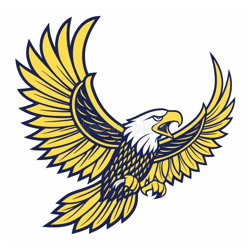 A Powerful Eagle in Flight, Wings Fully Spread, Capturing the Essence ...