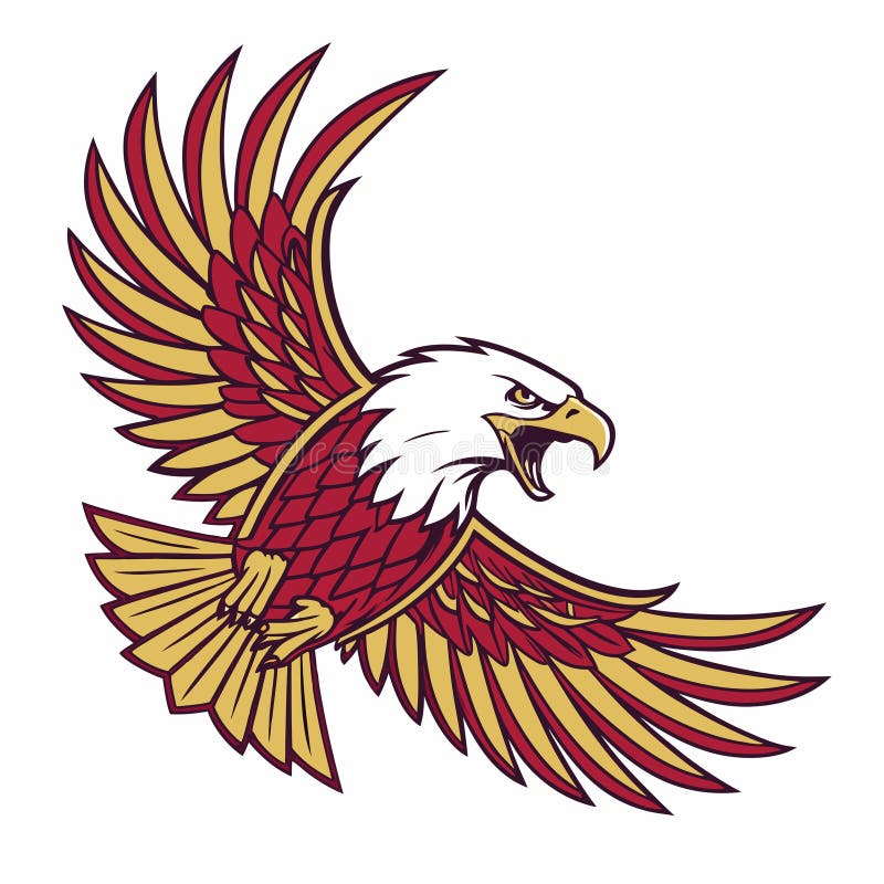 An Eagle with Wings Fully Spread, Soaring Majestically in the Sky, Epitomizing Strength and ...