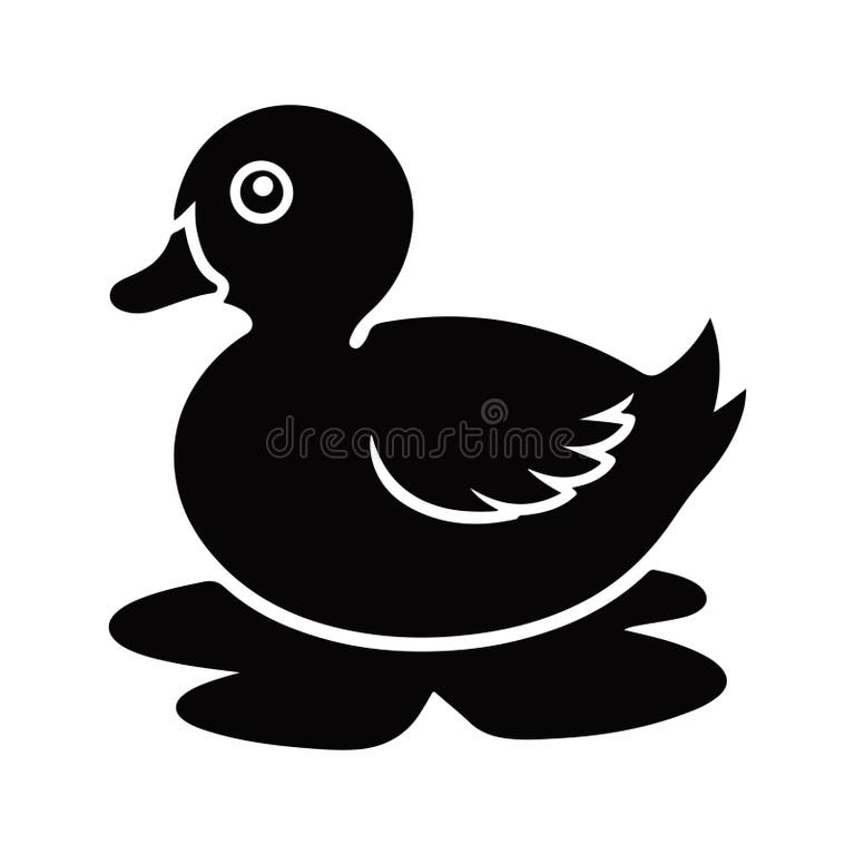 Duck Shadow Silhouette Vector Illustration Stock Vector - Illustration ...